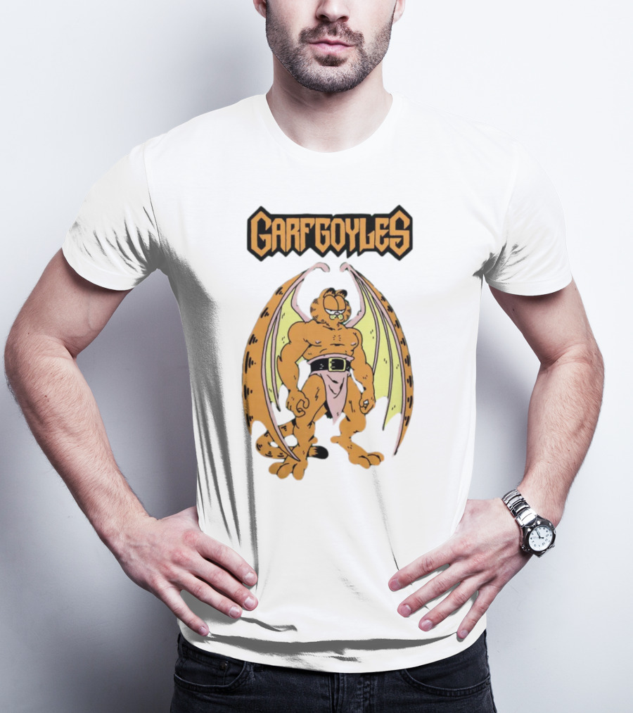 Garfgoyles Garfield David C. Smith T-Shirt