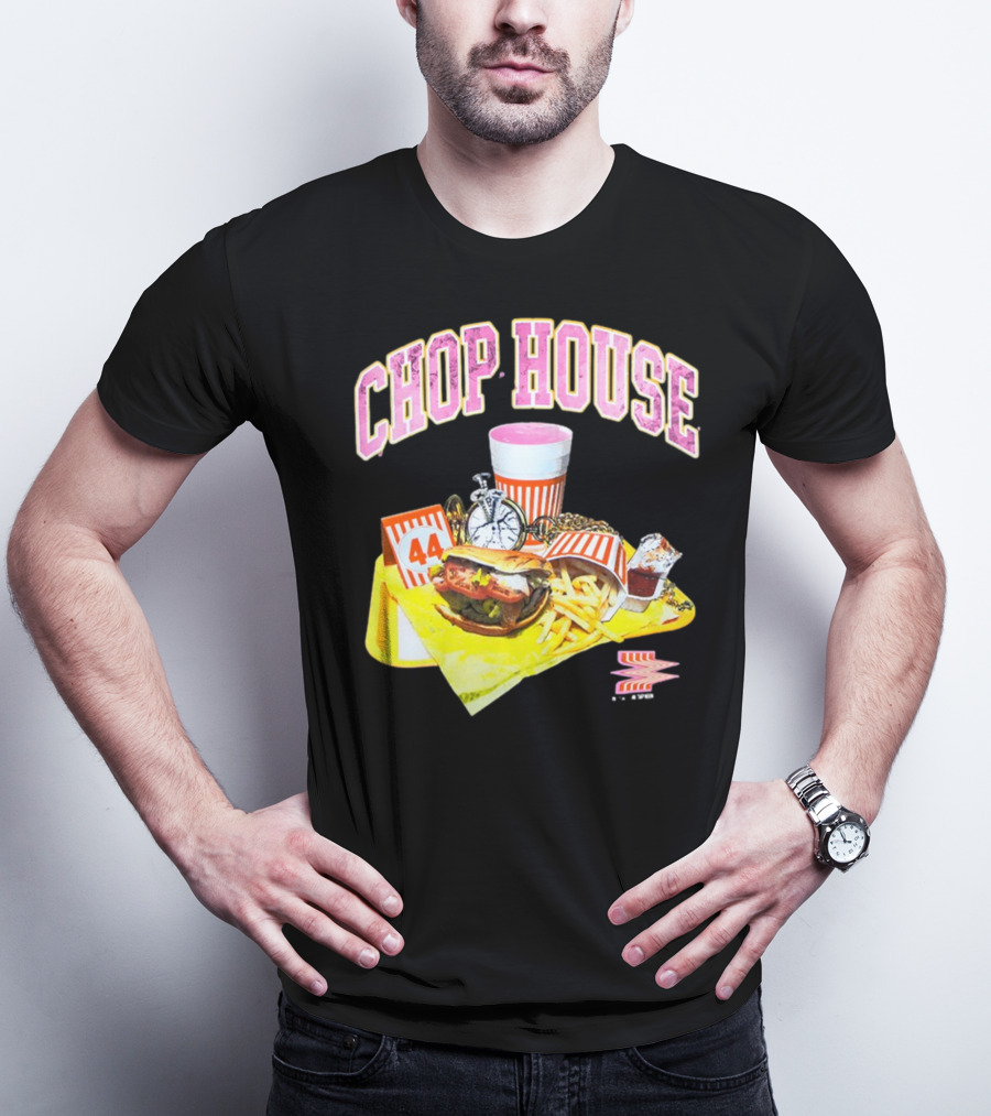 Chop House 44 Fast Food Combo With Burger Fries Drink And Condiments T-Shirt