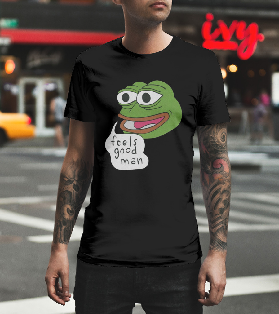 Pepe Feels Good Man Meme Iconic Expression T-Shirt