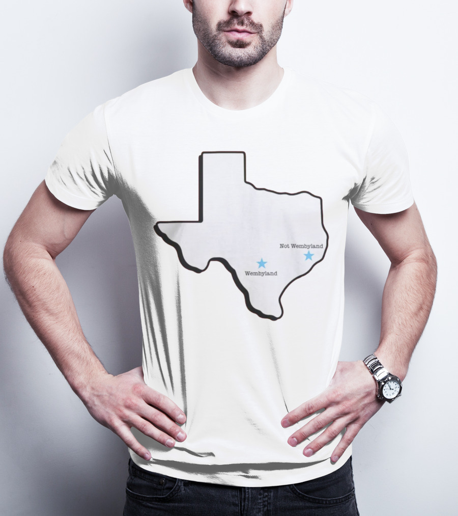 Texas Wembyland Not Wembyland Map T-Shirt