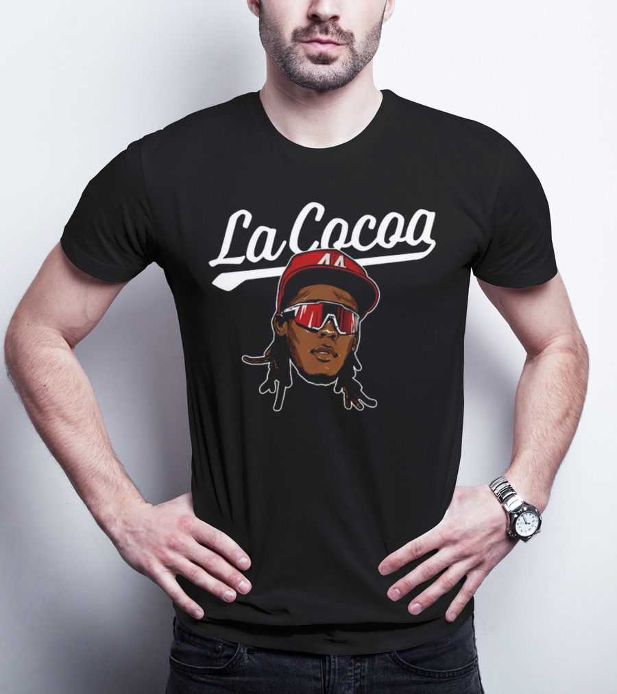 Elly De La Cruz La Cocoa Red Hat Sunglasses Baseball T-Shirt