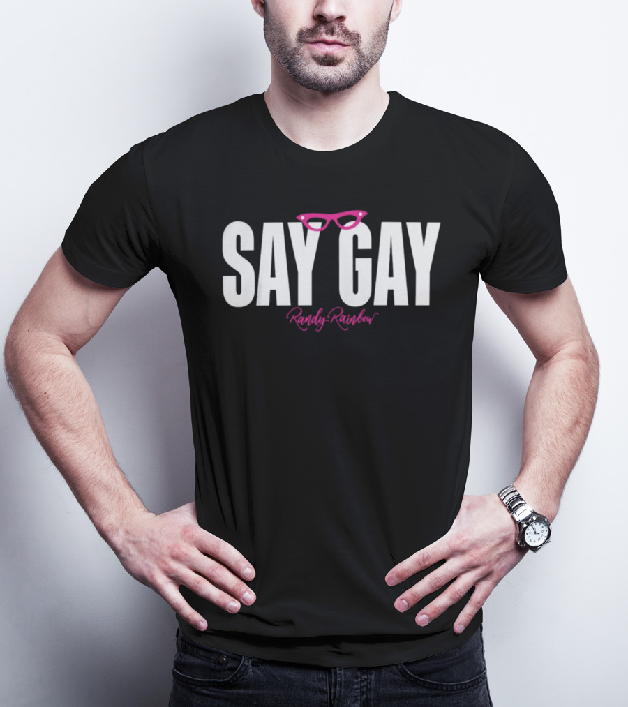 Randy Rainbow Say Gay Pink Glasses T-Shirt
