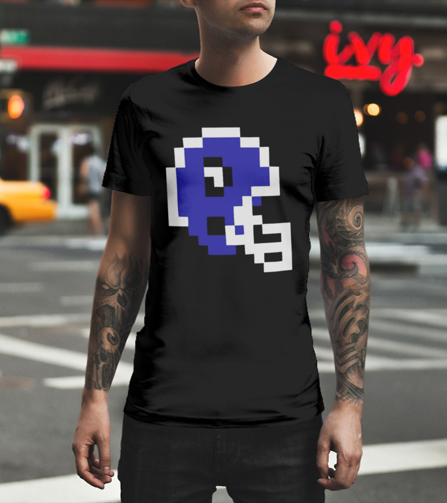 Thatsgoodsports 8 Bit New Retro Football Helmet T-Shirt