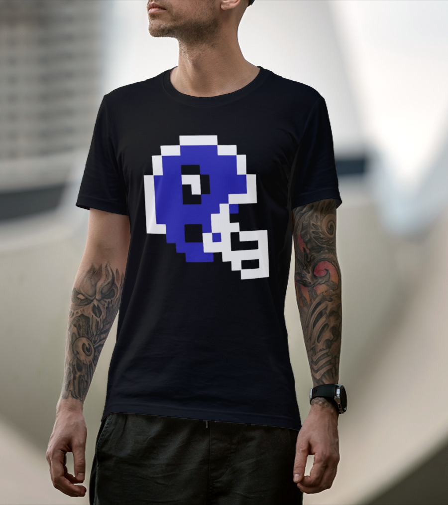 Thatsgoodsports 8 Bit New Retro Football Helmet T-Shirt