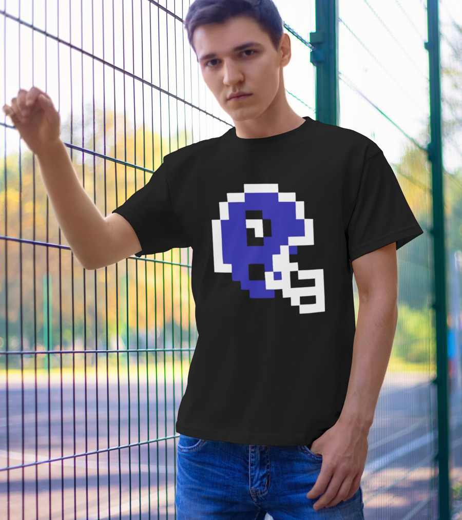 Thatsgoodsports 8 Bit New Retro Football Helmet T-Shirt