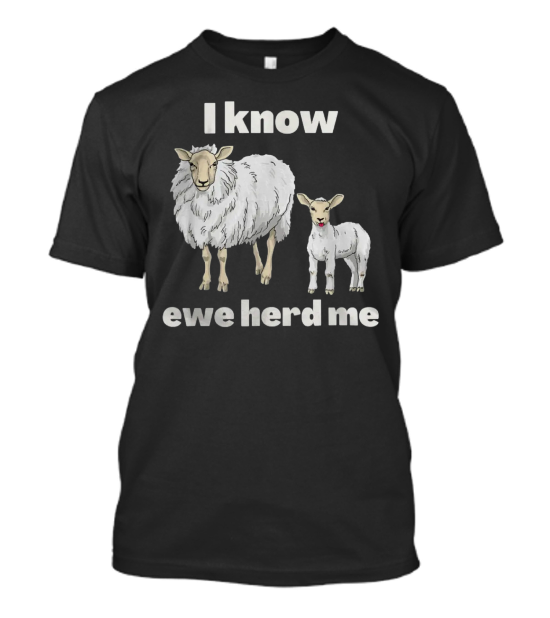 I Know Ewe Herd Me Funny Sheep Farmer Fathers Day Dad Jokes T-Shirt
