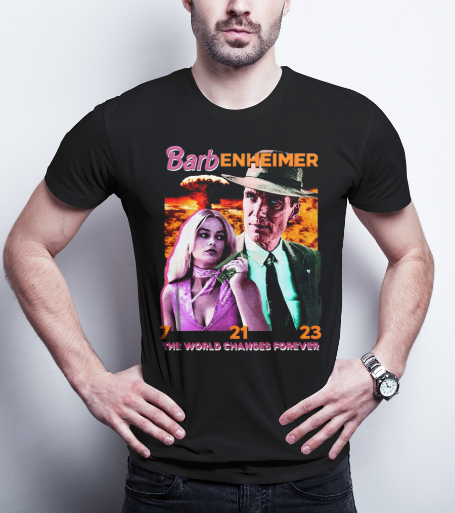 Barbenheimer The World Changes Forever 7 21 23 T-Shirt