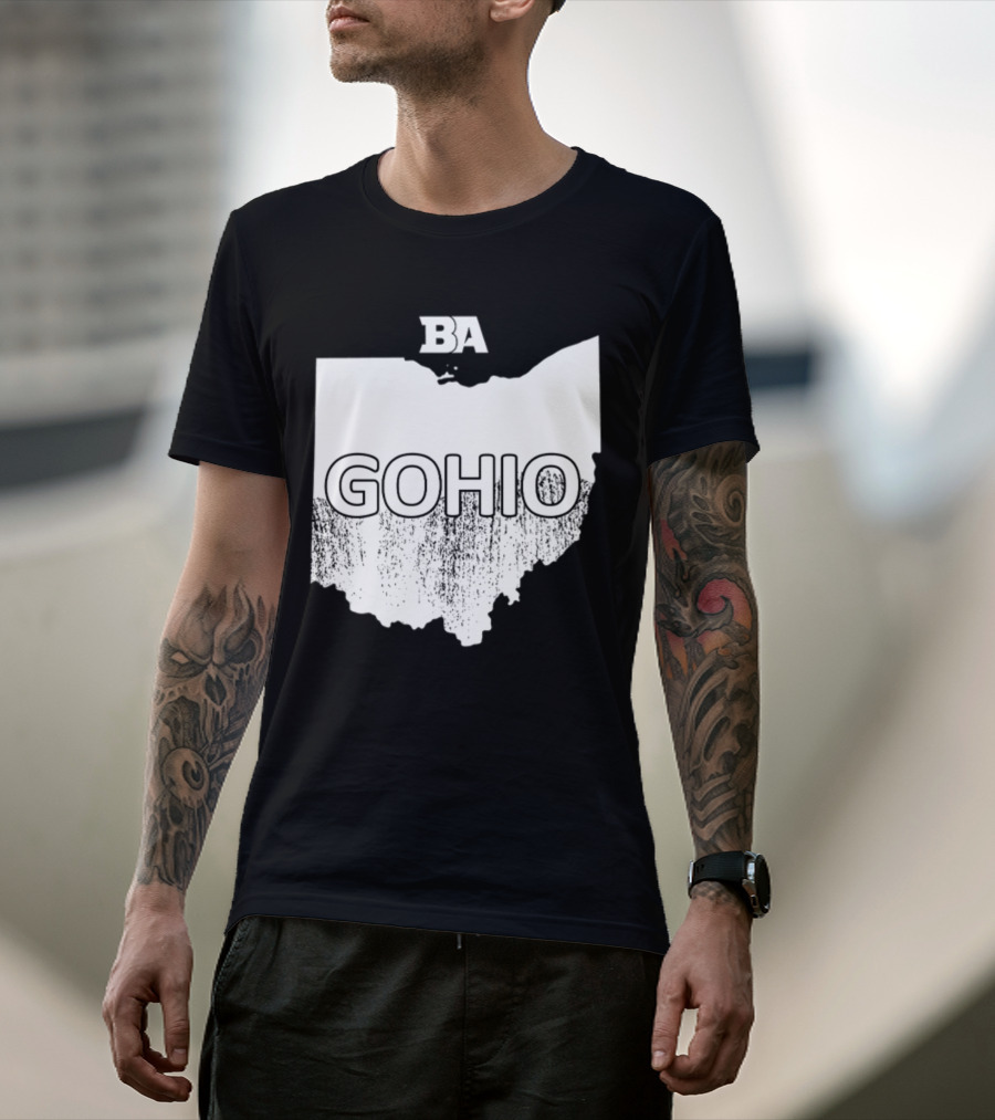BA GOHIO Ohio Map T-Shirt