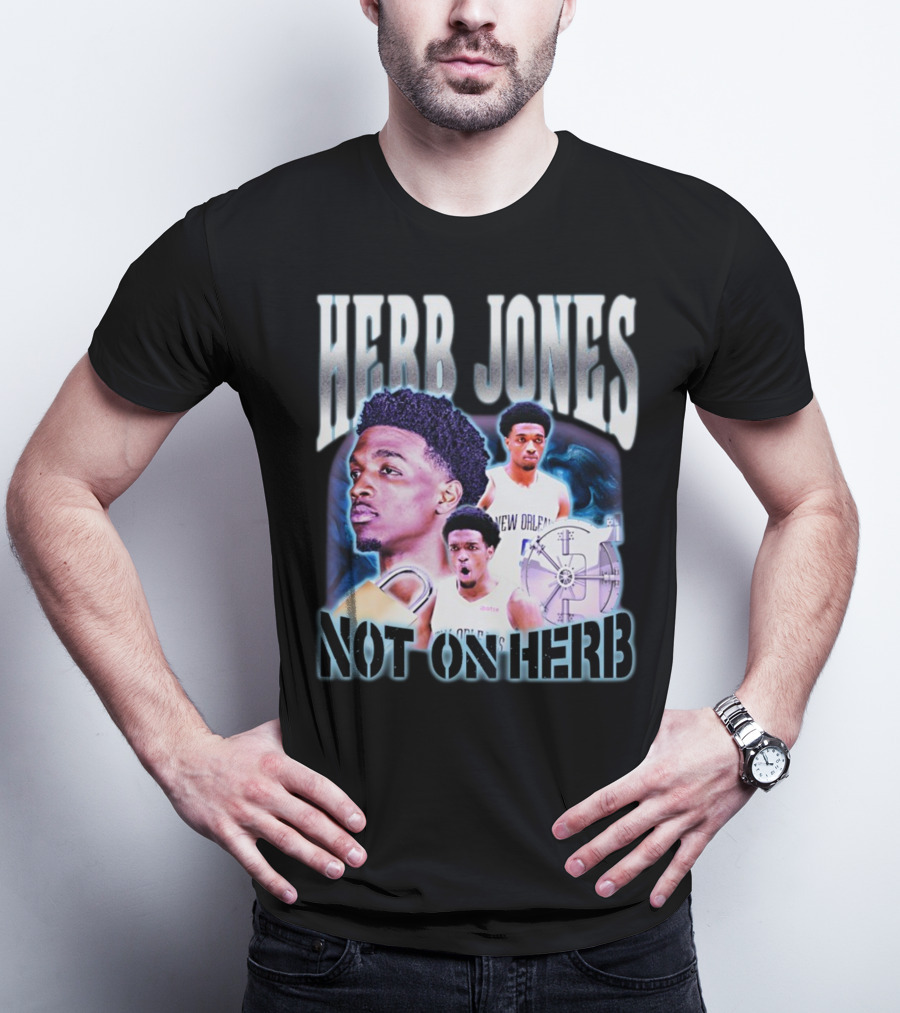 Herb Jones Not On Herb New Orleans Basketball Player Collage T-Shirt