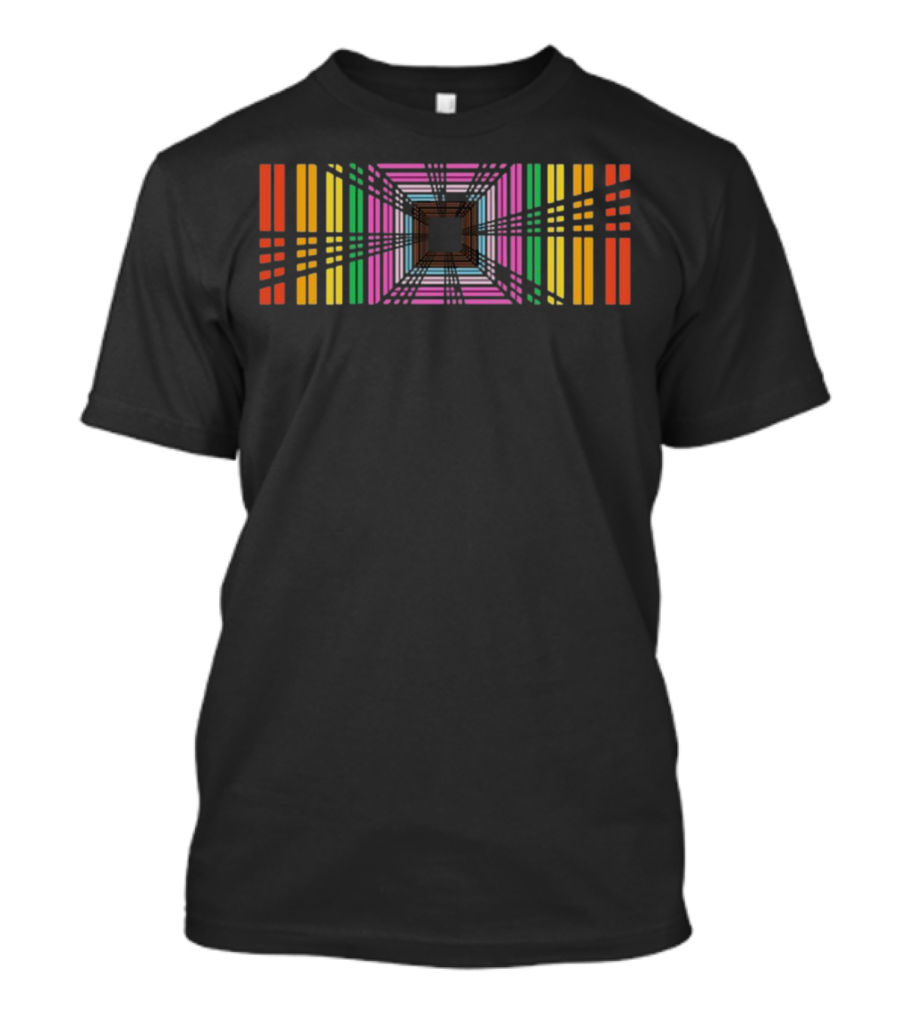 Plaid Pride Rainbow Geometric Grid T-Shirt