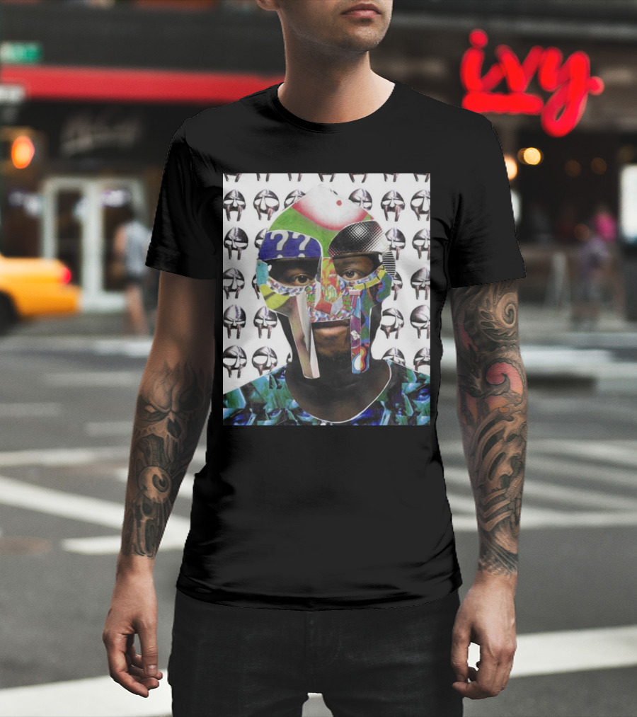 Ian Woods MF Doom Collage Mask T-Shirt