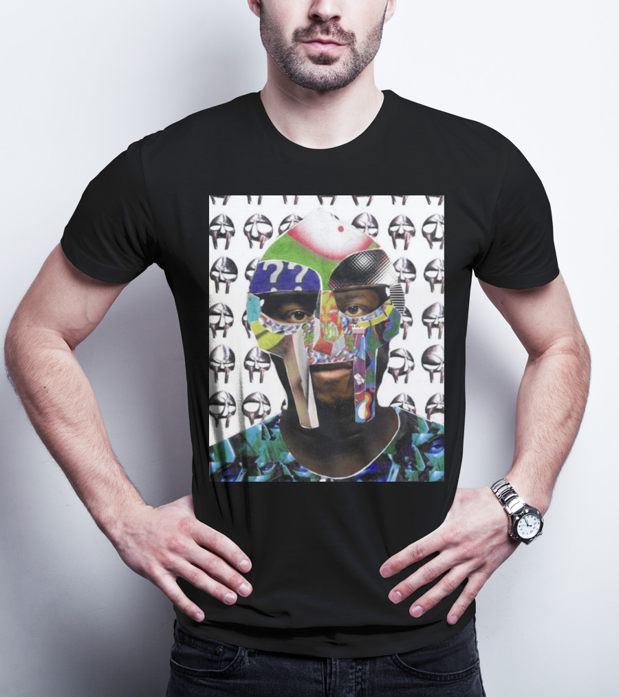 Ian Woods MF Doom Collage Mask T-Shirt