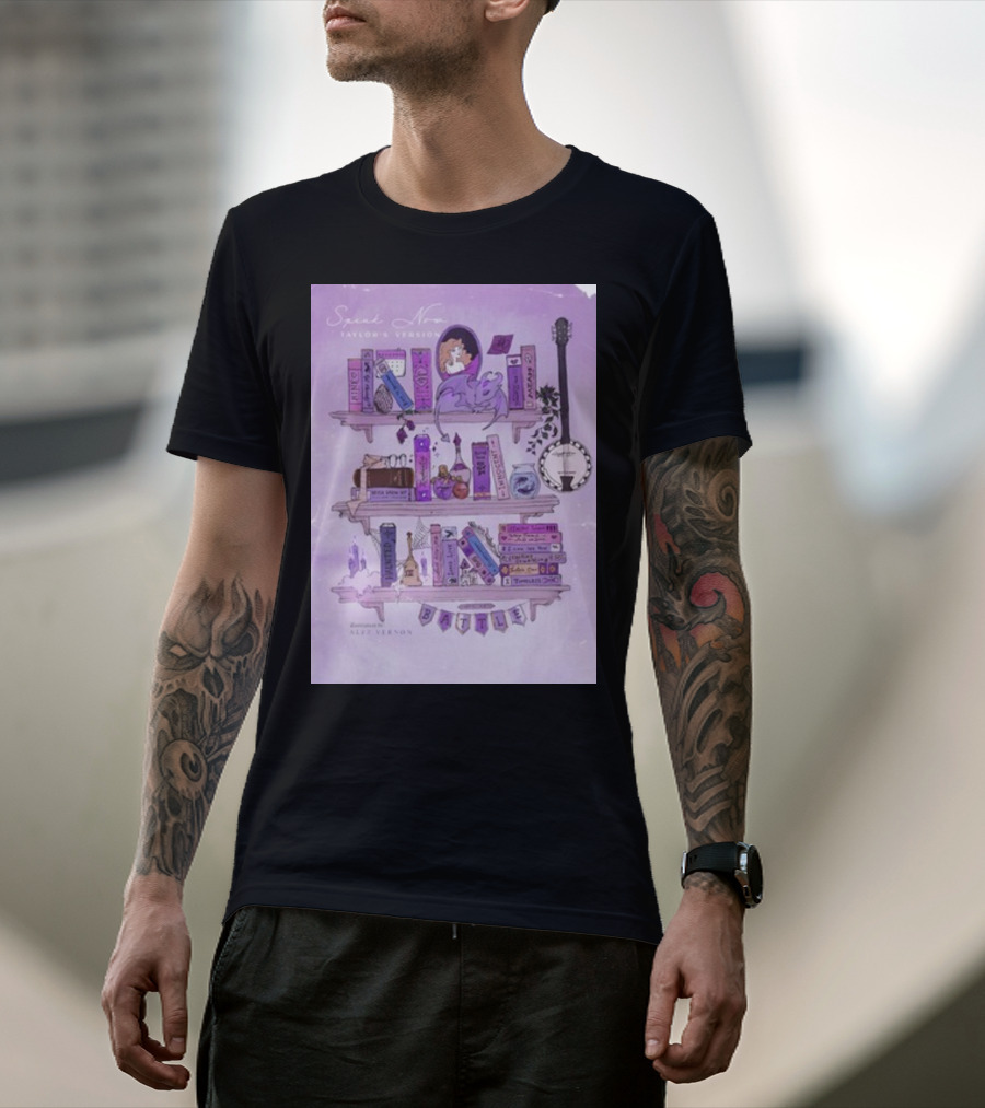 Bookshelf Of Speak Now Taylor's Version Illustrated By Alfie Vernon T-Shirt