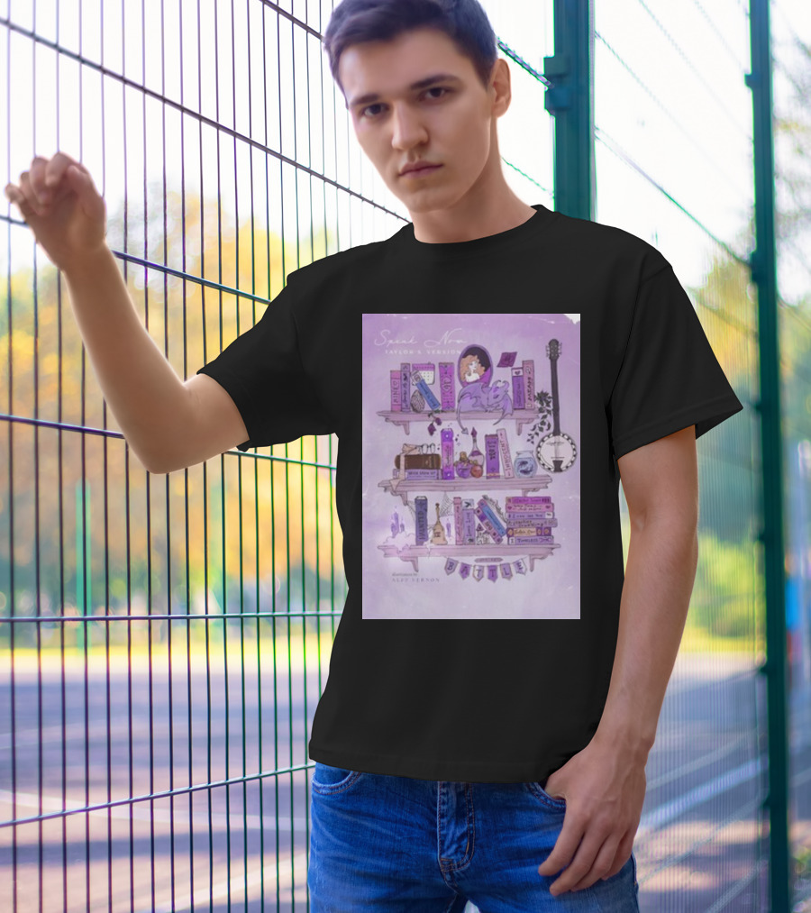 Bookshelf Of Speak Now Taylor's Version Illustrated By Alfie Vernon T-Shirt