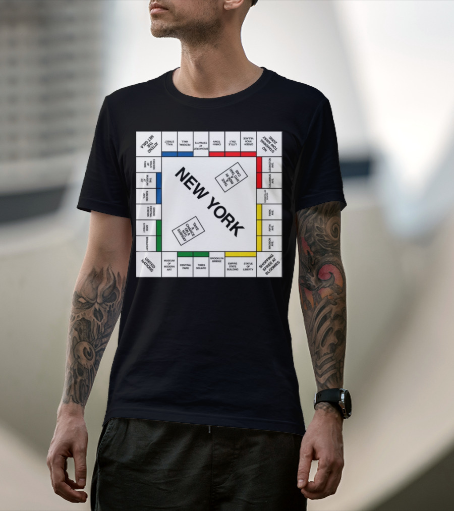 New York Monopoly Board Carrie Bradshaw Edition T-Shirt