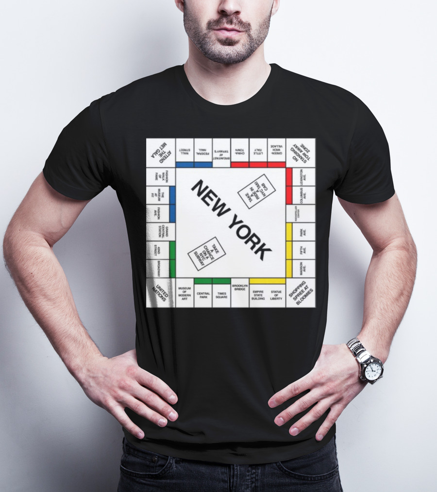 New York Monopoly Board Carrie Bradshaw Edition T-Shirt