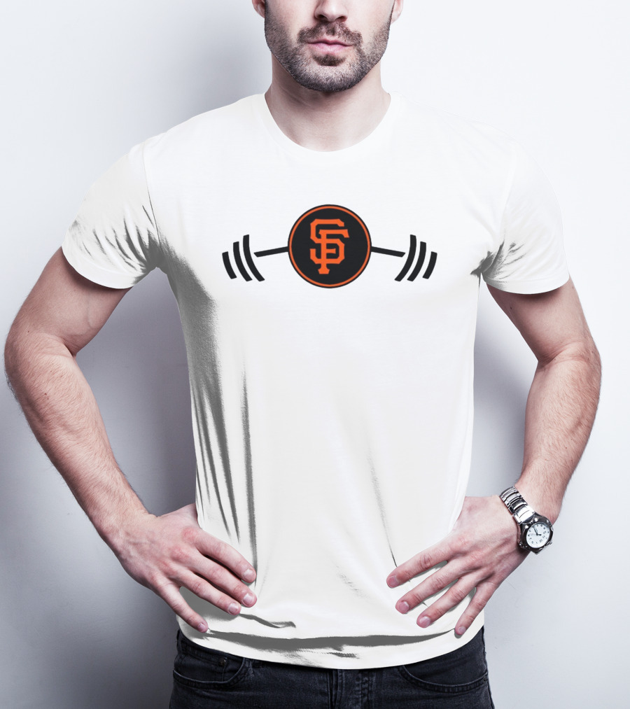 Mitch Haniger San Francisco Giants Barbell Logo Fitness T-Shirt