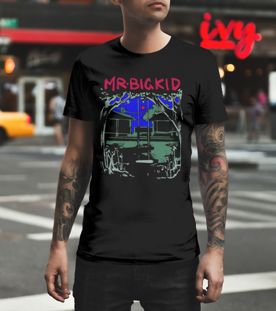MR BIG KID Swing Under Tree House Night Scene T-Shirt