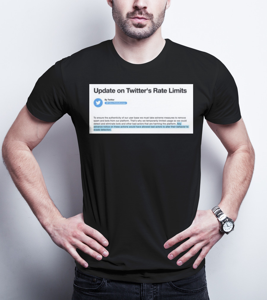 Twitter's Rate Limits Response And Security Measures Update T-Shirt