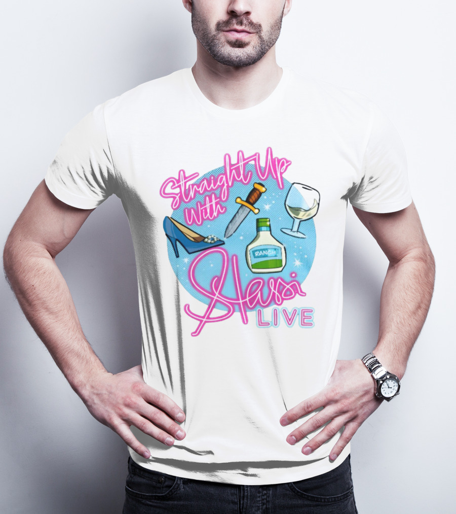 Straight Up With Stassi Live Knife Heel Ranch Wine T-Shirt