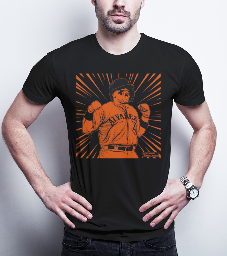 Athlete Logos Beast Alvarez Baseball Starburst T-Shirt
