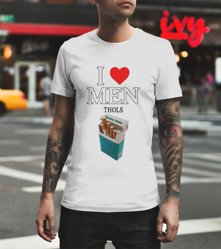 I Heart Men Thols Banter Baby Cigarette Pack T-Shirt