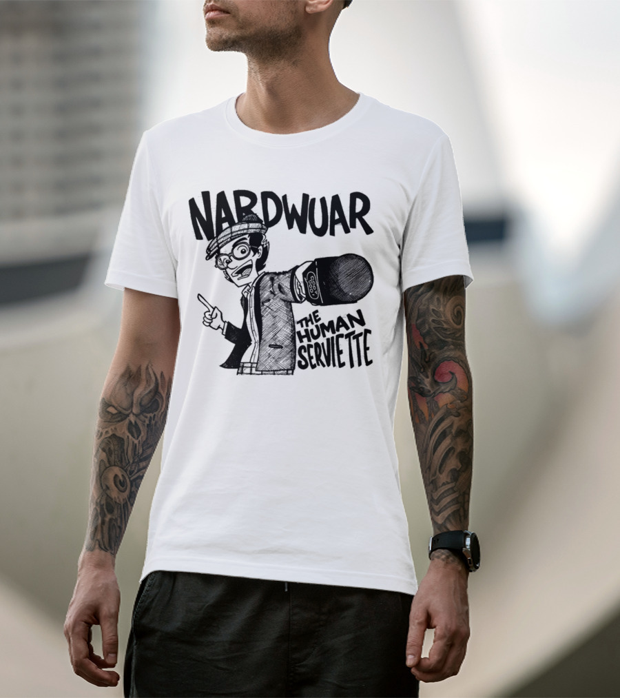 Nardwuar The Human Serviette Mic Rap Alert T-Shirt