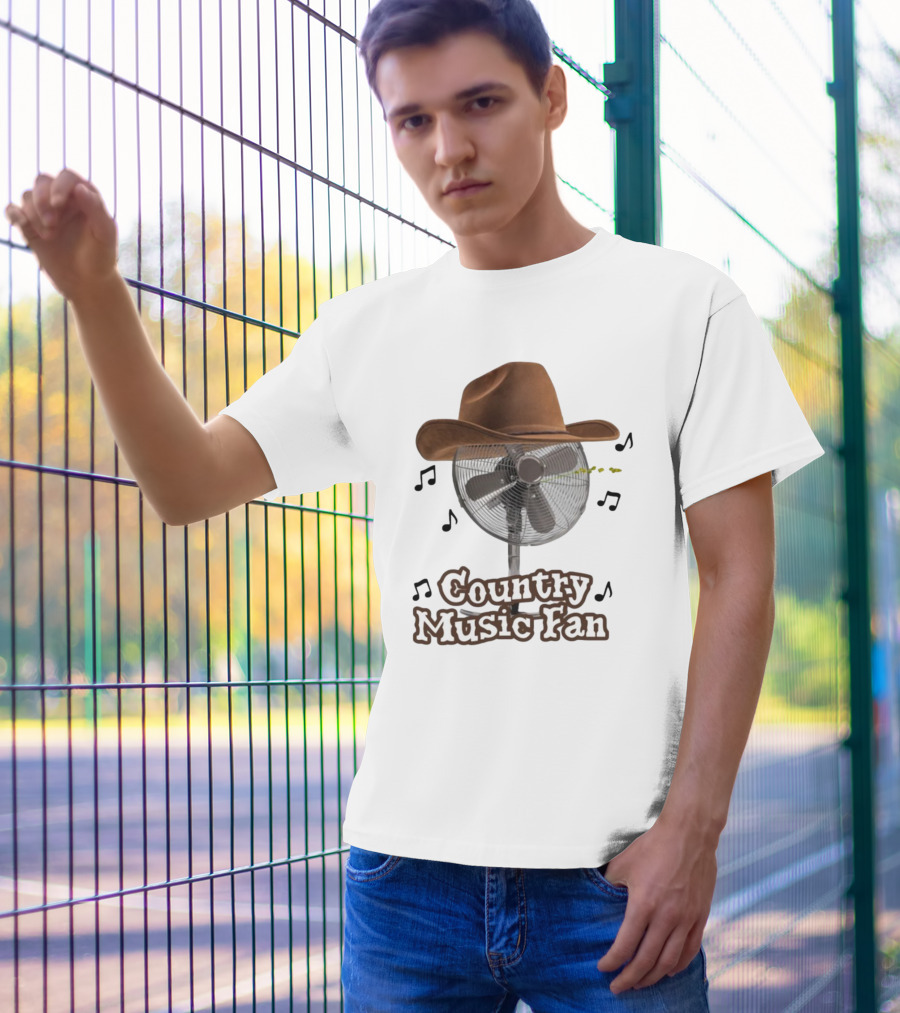 Country Music Fan Cowboy Hat With Musical Notes T-Shirt