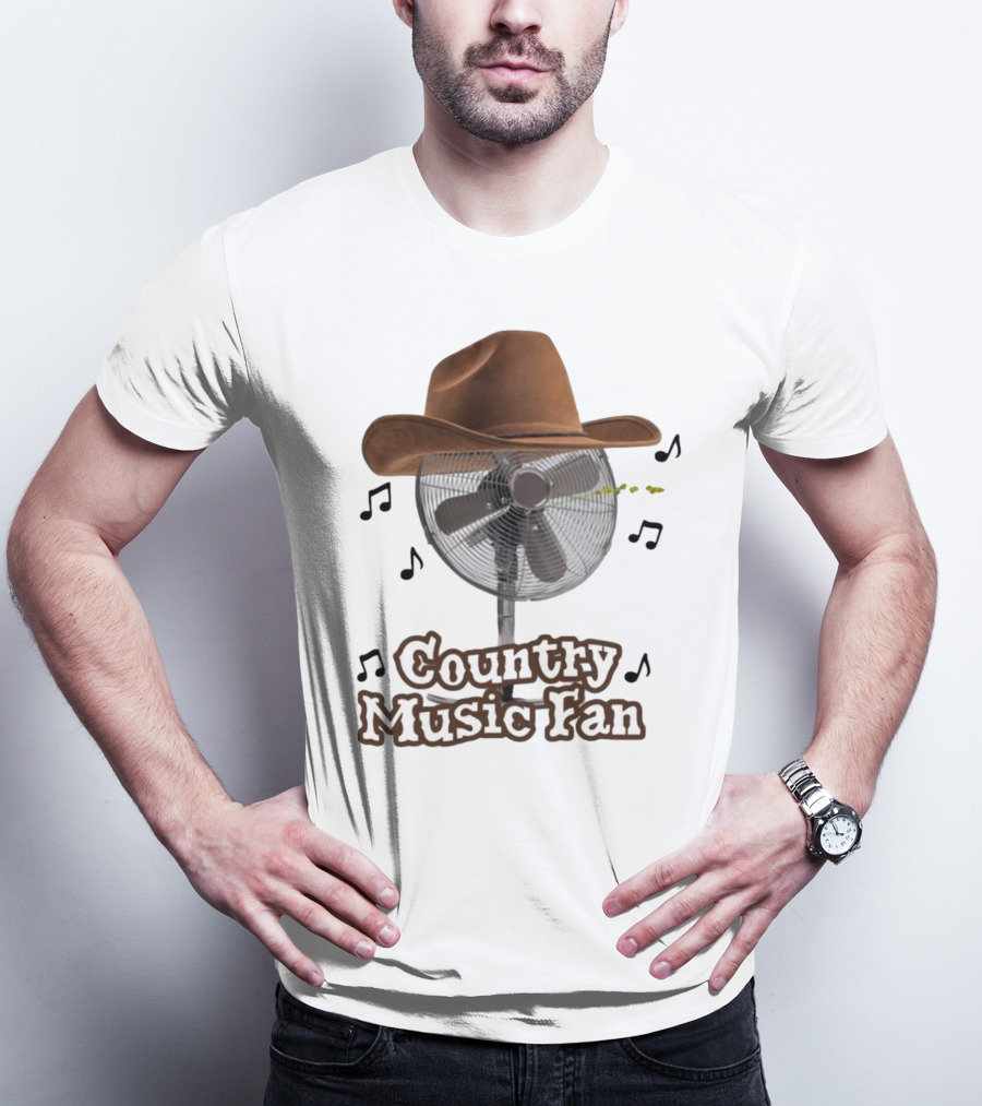 Country Music Fan Cowboy Hat With Musical Notes T-Shirt