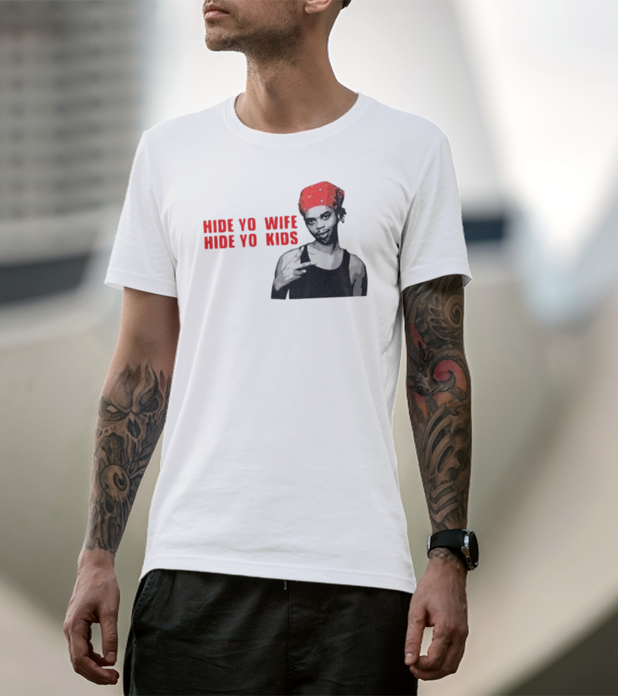 Hide Yo Wife Hide Yo Kids Viral Meme Red Bandana Image T-Shirt