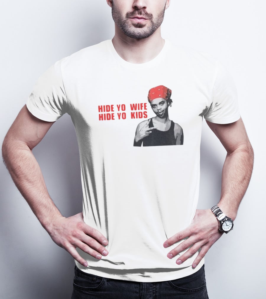Hide Yo Wife Hide Yo Kids Viral Meme Red Bandana Image T-Shirt