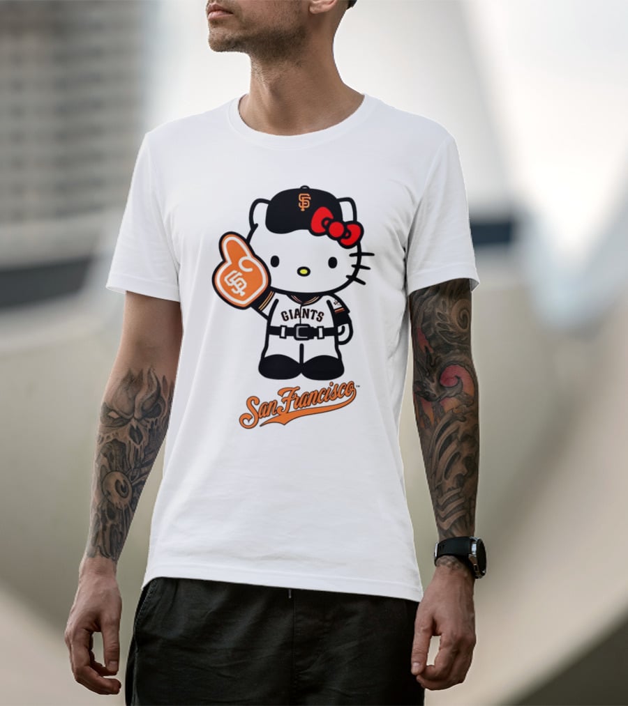 San Francisco Giants Hello Kitty Baseball Collaboration T-Shirt
