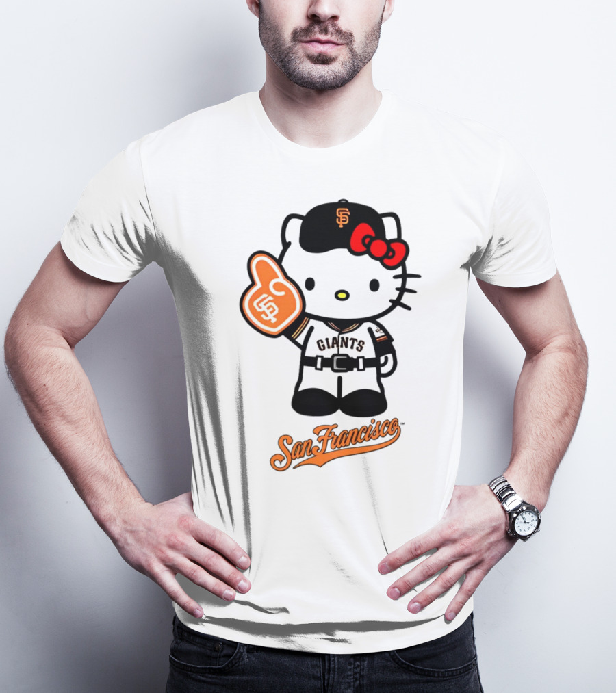 San Francisco Giants Hello Kitty Baseball Collaboration T-Shirt