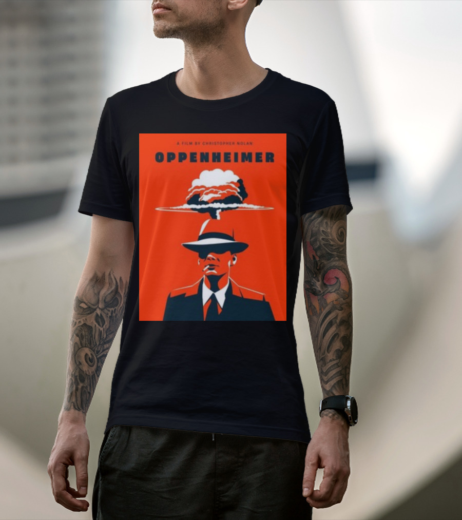 A Film By Christopher Nolan Oppenheimer Nuclear Explosion Iconic T-Shirt