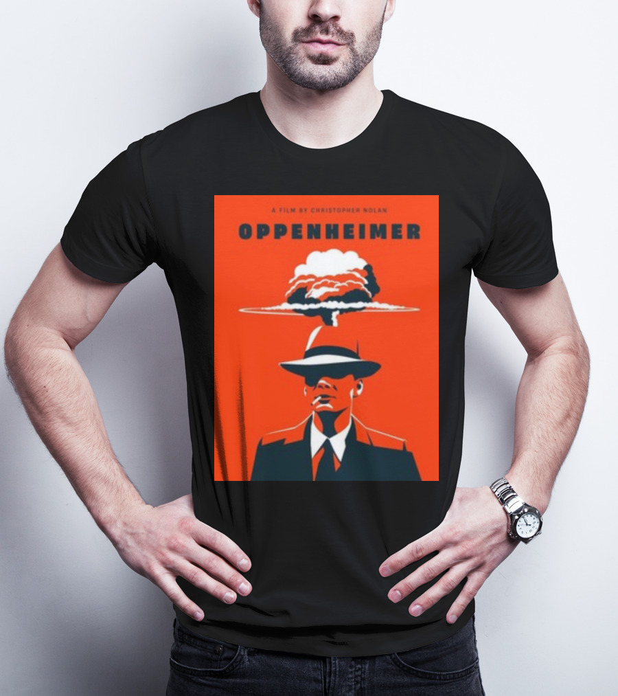 A Film By Christopher Nolan Oppenheimer Nuclear Explosion Iconic T-Shirt