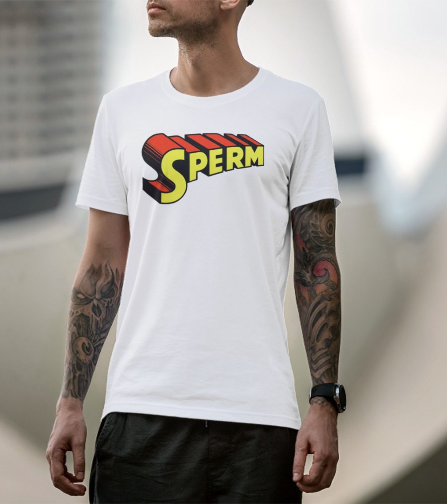 Strange Superman Style Text Sperm Gorangligovic T-Shirt