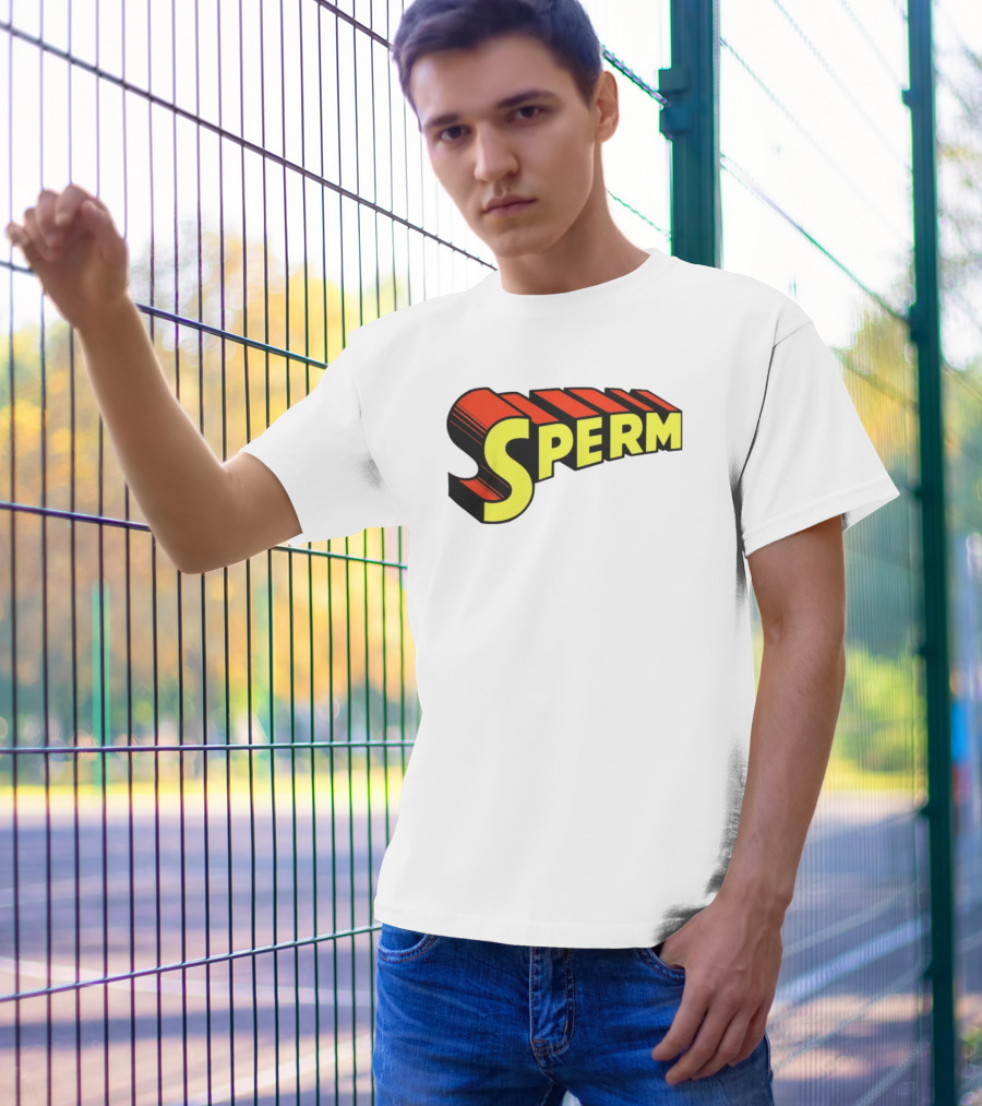Strange Superman Style Text Sperm Gorangligovic T-Shirt