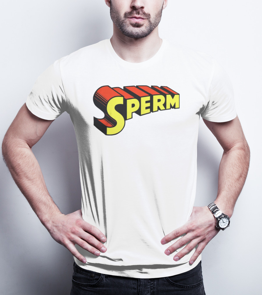 Strange Superman Style Text Sperm Gorangligovic T-Shirt