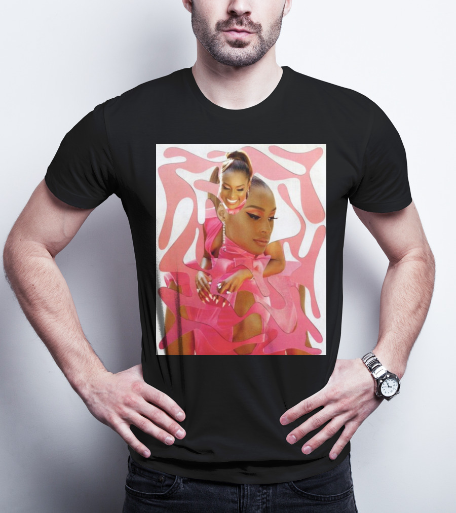 Ian Woods Issa Rae At The Barbie Fragmented Pink T-Shirt