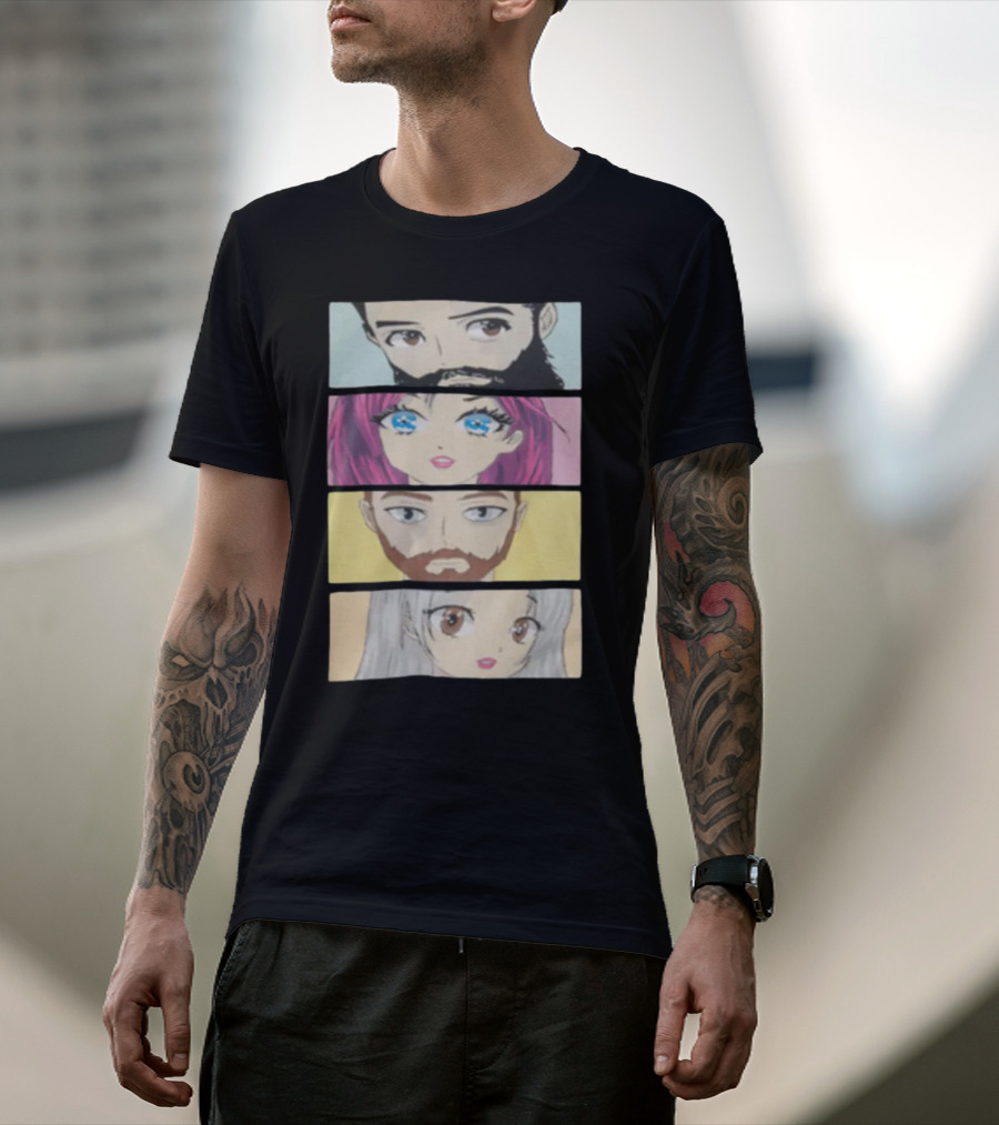 Skillet Anime Characters Manga Style Portraits T-Shirt