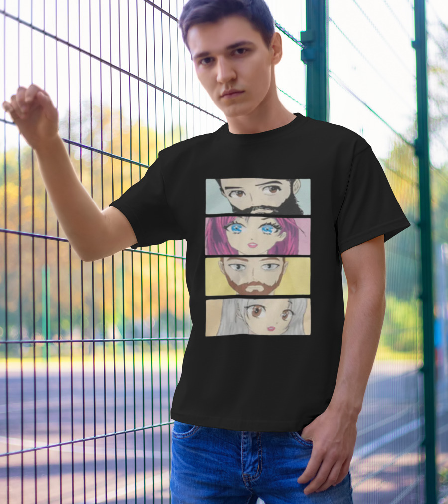 Skillet Anime Characters Manga Style Portraits T-Shirt