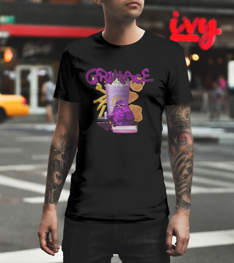 Grimace McDonald's Nuggets Fries Milkshake Gigglegarbclothing T-Shirt