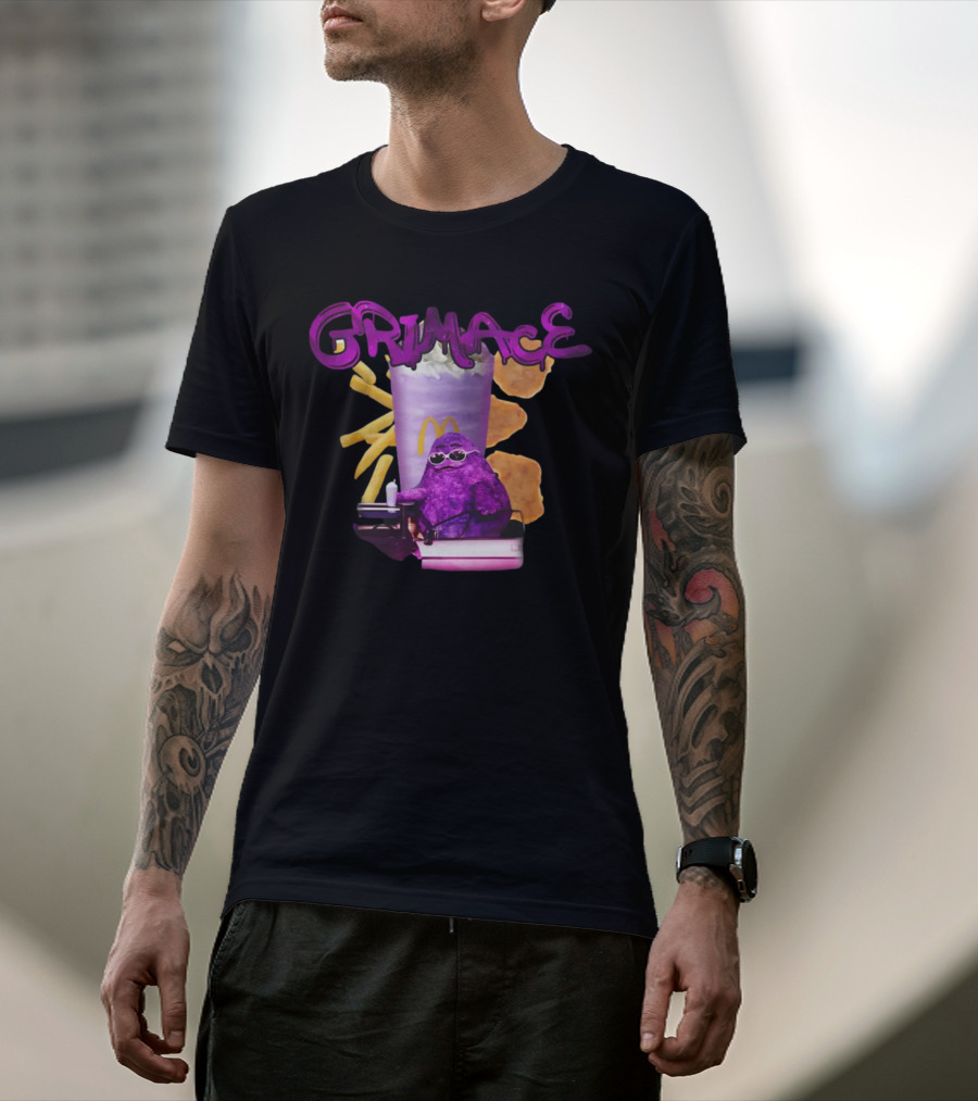 Grimace McDonald's Nuggets Fries Milkshake Gigglegarbclothing T-Shirt