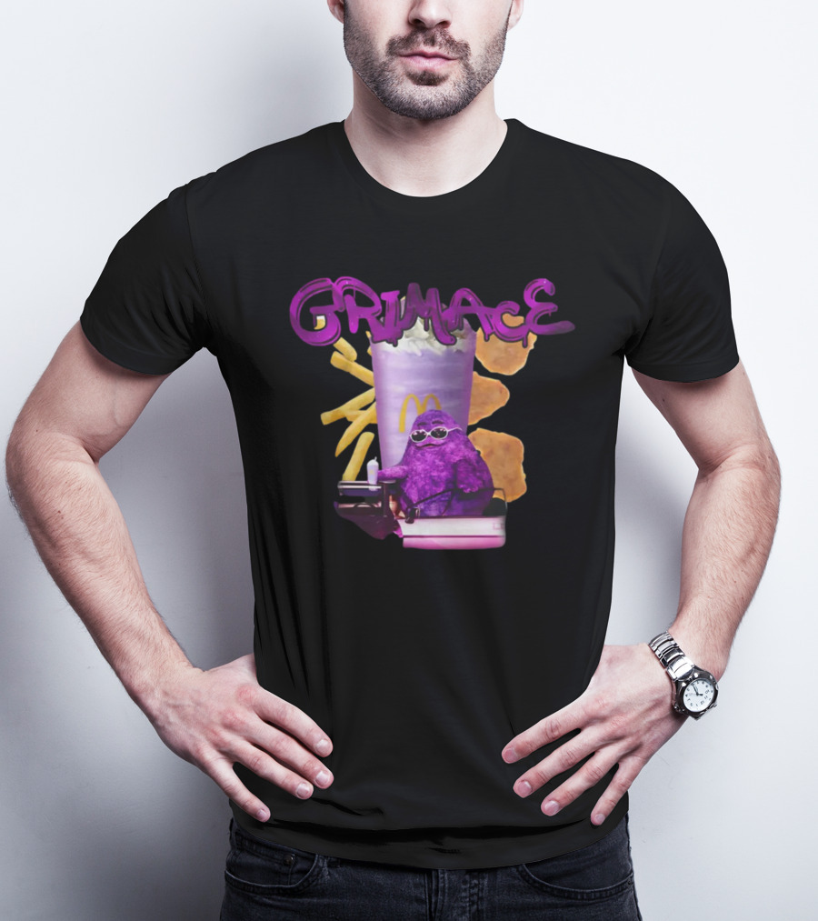 Grimace McDonald's Nuggets Fries Milkshake Gigglegarbclothing T-Shirt