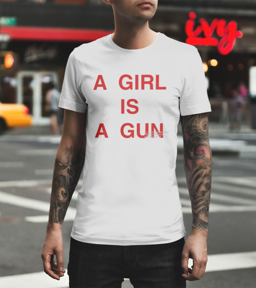 A Girl Is A Gun Pleasures X FTP Los Angeles Collaboration T-Shirt