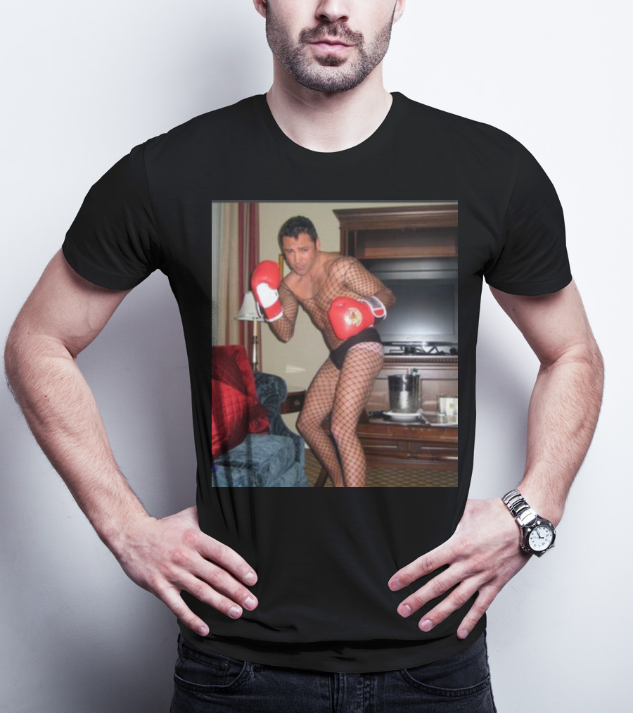Oscar De La Hoya Fishnet Boxing Gloves Outfit Snapshot T-Shirt