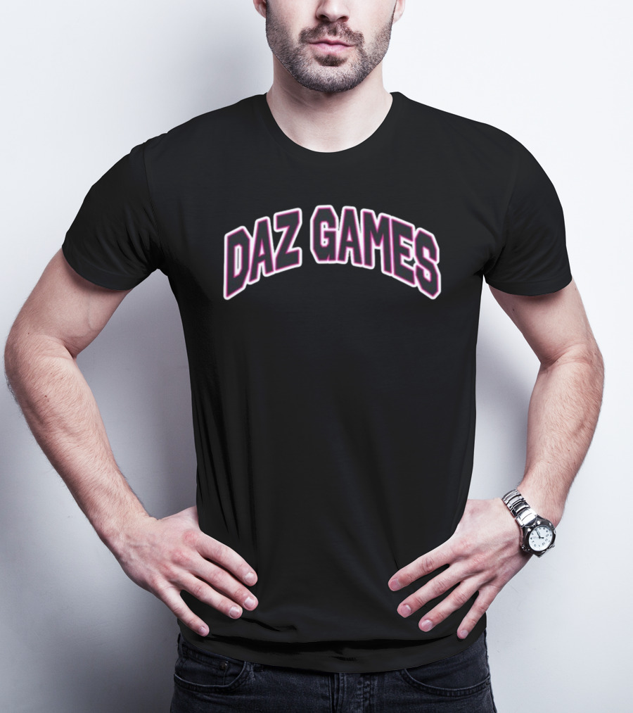 Daz Games Outlined Arched Text T-Shirt