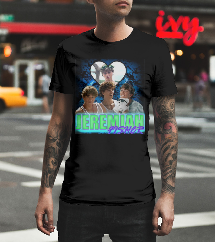 JEREMIAH FISHER Heart Lightning Trio T-Shirt