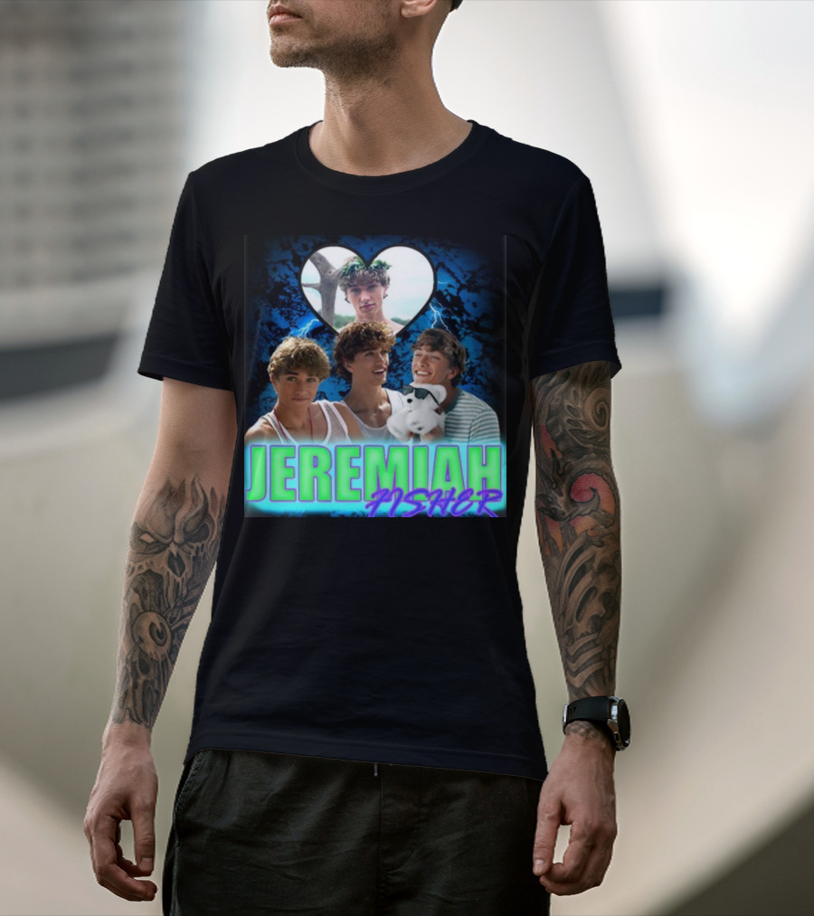 JEREMIAH FISHER Heart Lightning Trio T-Shirt