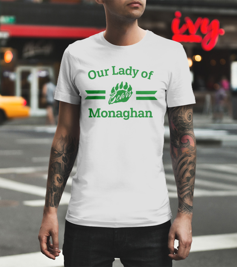 Our Lady Of Bears Monaghan Paw Prints T-Shirt